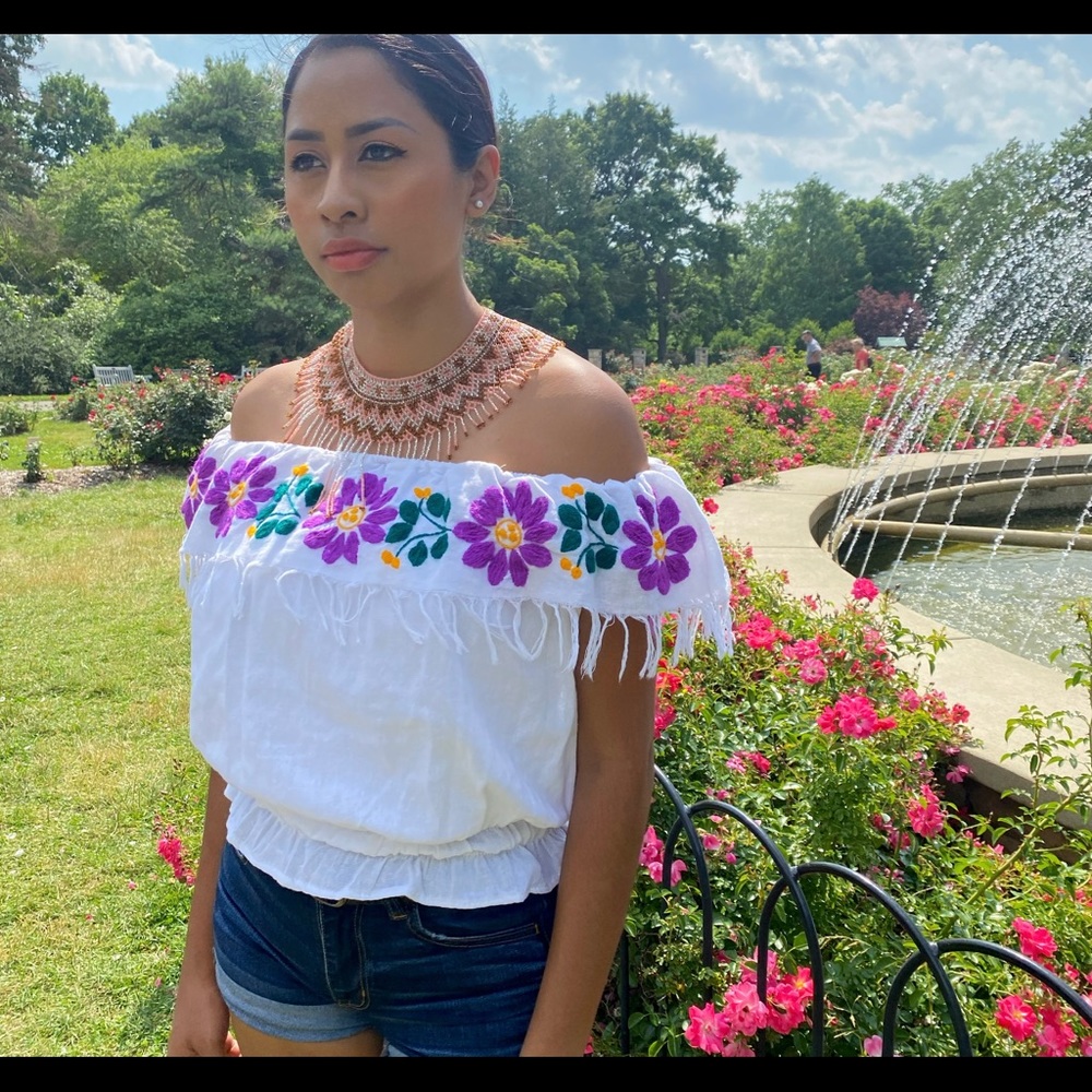 New Mexican Top Embroidered/Top Mexicano Bordado - Gem